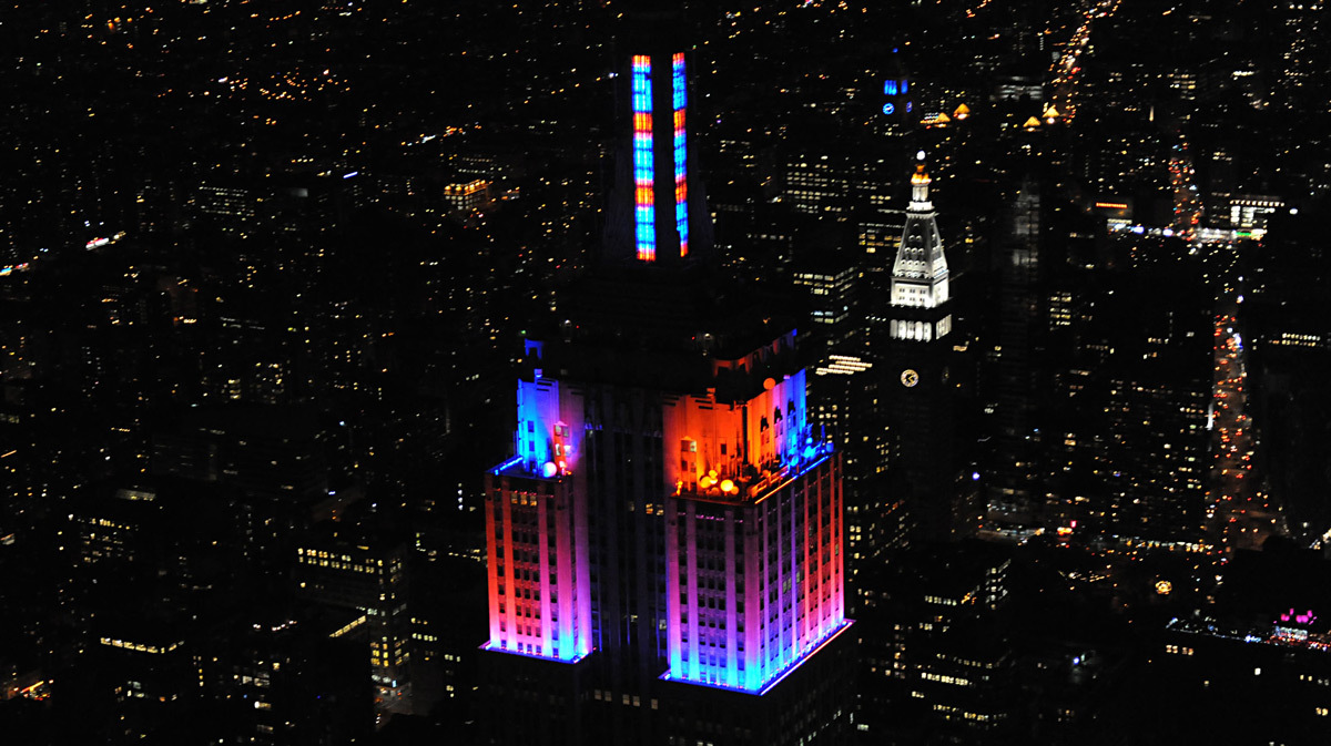Empire State Building : couleur et illumination - Light ZOOM Lumière