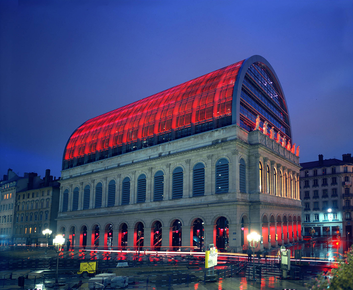Theatre Temps, Opera de Lyon, France - Architecte Jean Nouvel - Light ...
