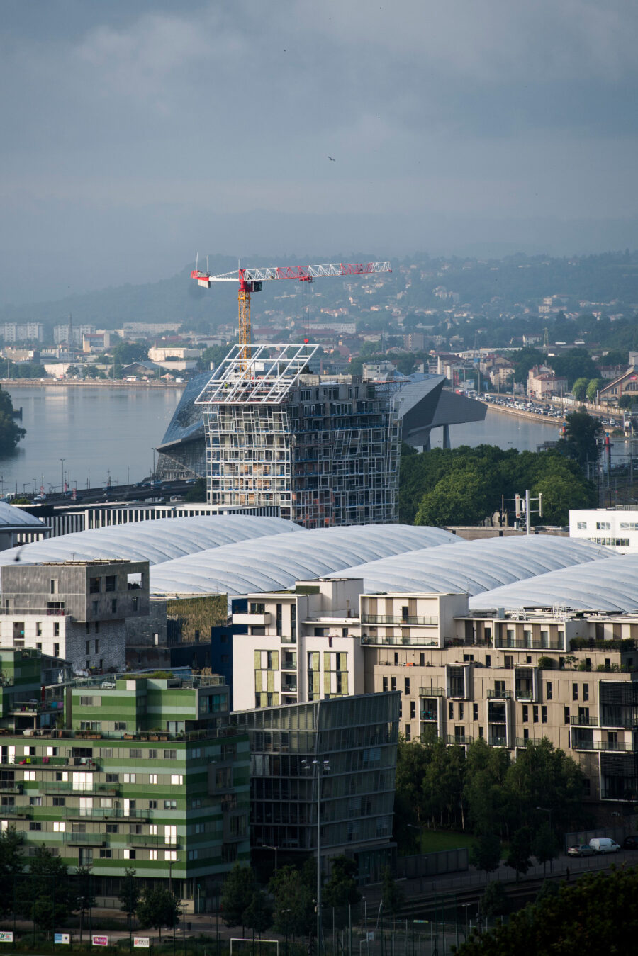Résidence Ycone de Jean Nouvel à Lyon Confluence, lumière et éclairage