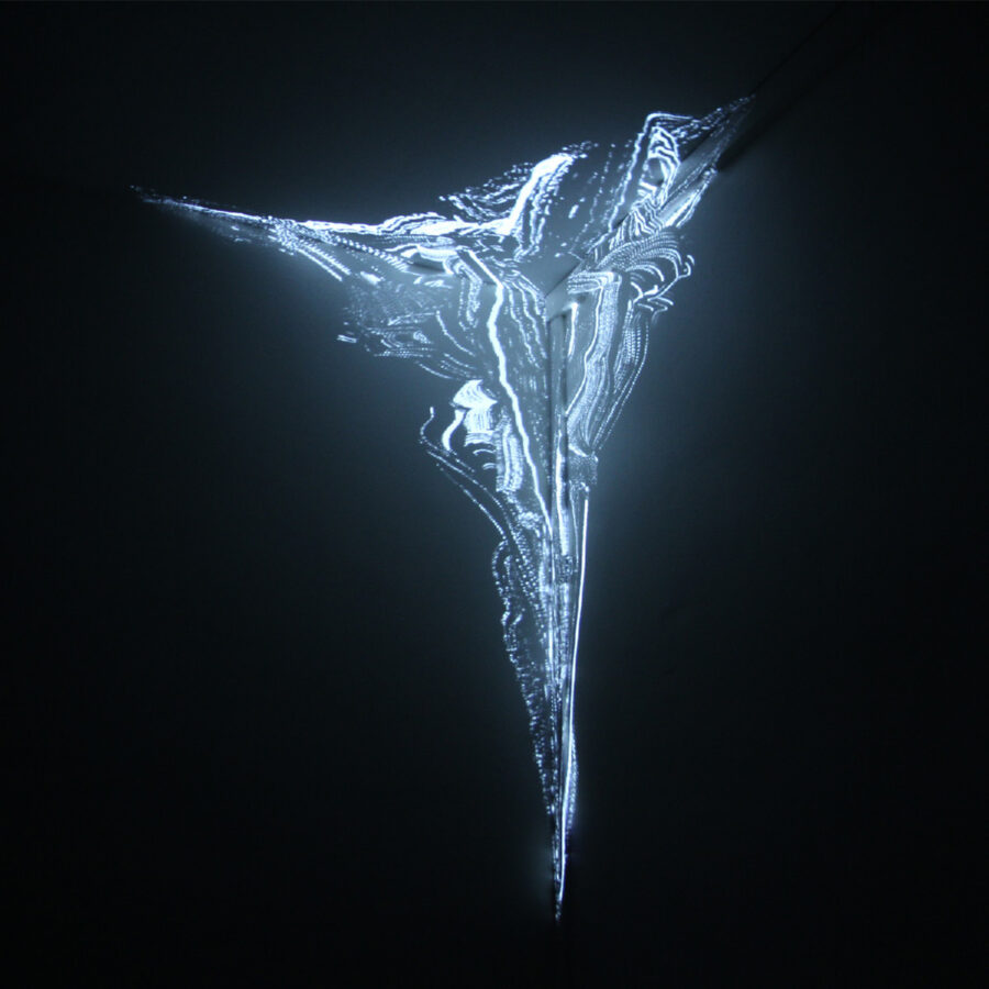 Fluence, fresque lumineuse dynamique, OYÉ visual art label