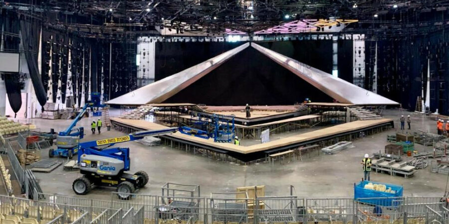Eurovision 2019 backstage : lighting behind the stage