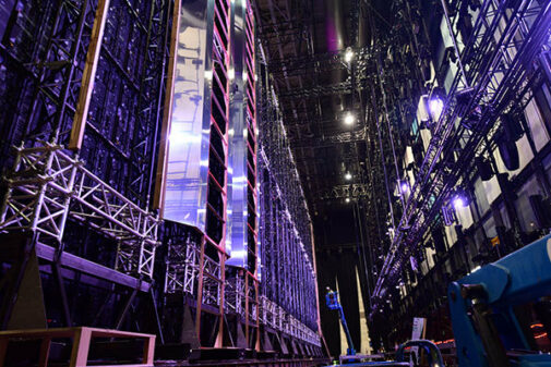 Eurovision 2019 backstage : lighting behind the stage