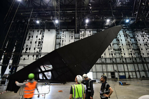 Eurovision 2019 backstage : lighting behind the stage