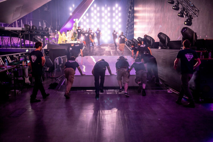 Eurovision 2019 backstage : lighting behind the stage