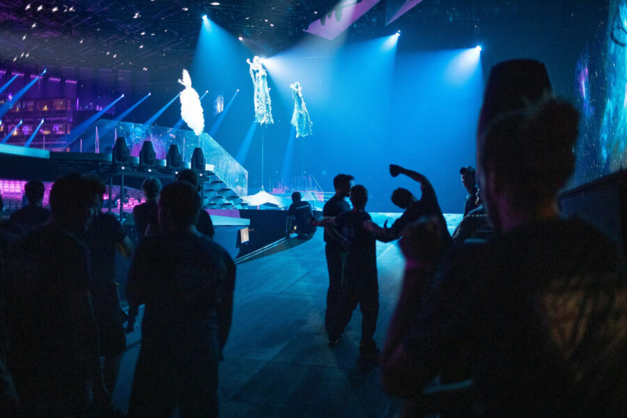Eurovision 2019 backstage : lighting behind the stage