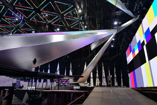 Eurovision 2019 backstage : lighting behind the stage
