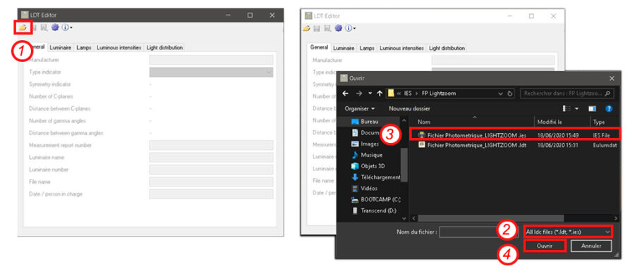 Données photométriques : outils pour éditer/modifier un fichier