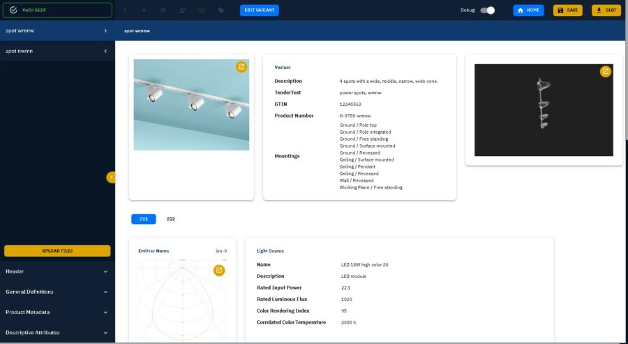 Comment créer un fichier GLDF pour un luminaire