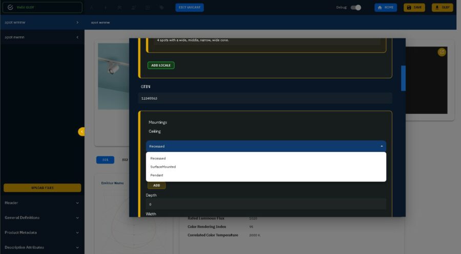 Comment créer un fichier GLDF pour un luminaire