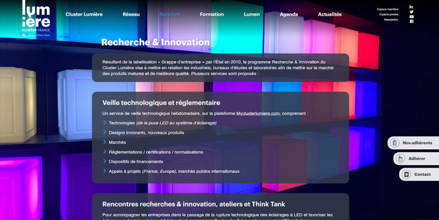 Cluster Lumière : refonte intégrale du site Web associatif